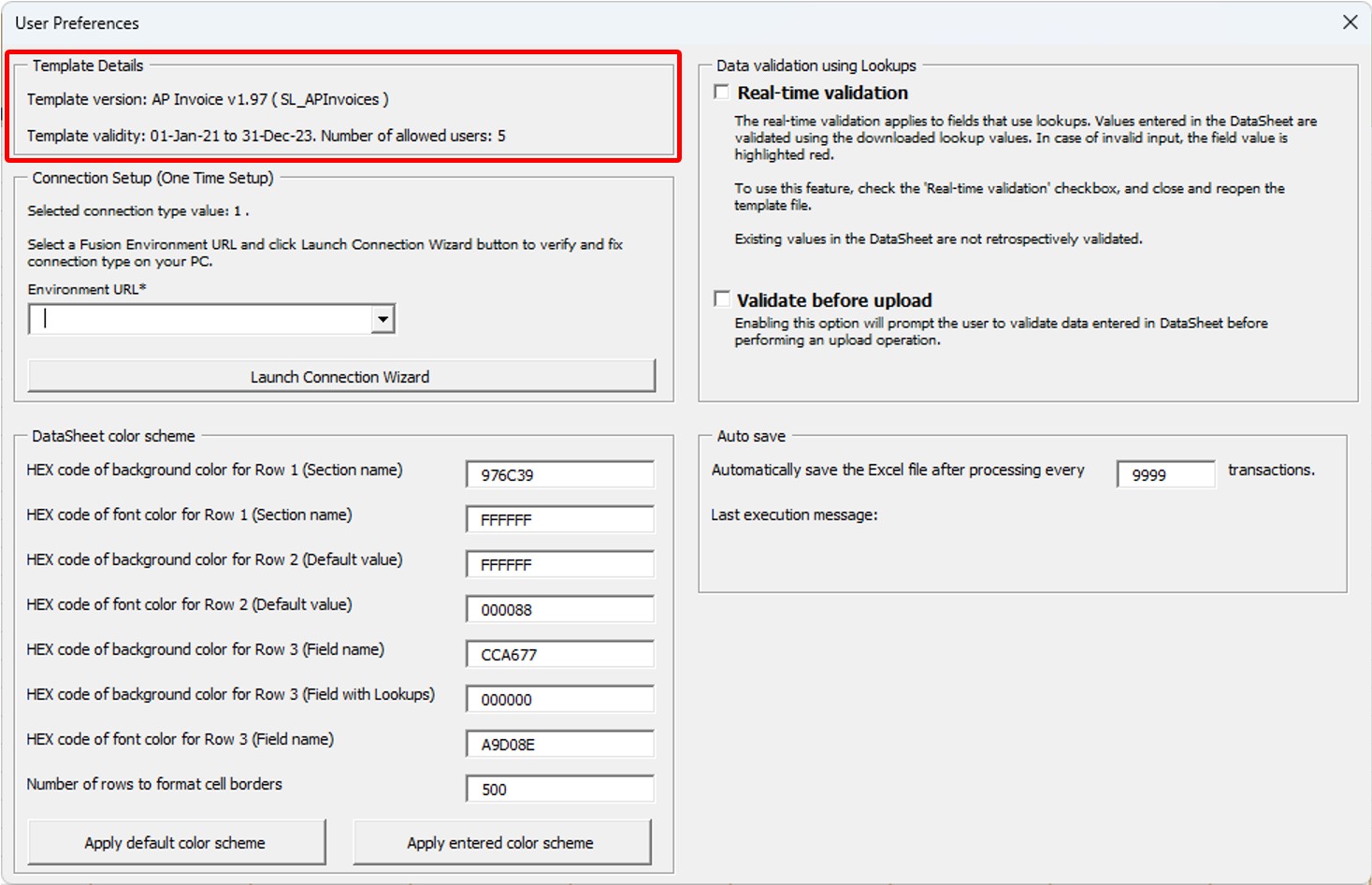 Excel Templates – User Manual | Simplified Loader